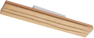 Lucande Lucande - led Plafonnier Silja en bois pour salon & salle à manger