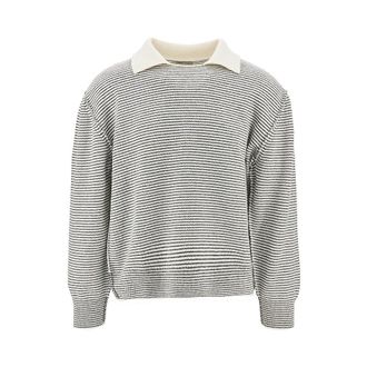 Mfpen Striped wool sweater with collar Man S