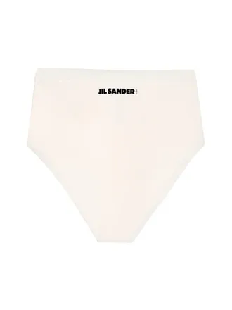 Jil Sander Logo-Embroidered Bikini Briefs - Ivory