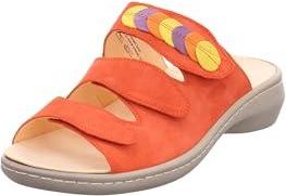 Think Damen Camilla chromfrei gegerbte nachhaltige Pantolette, Scarlet/Kombi 5010