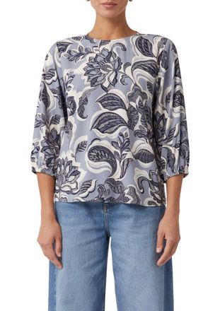 Comma Luftige Bluse mit All-Over-Print