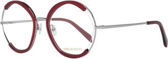 Pucci Femme, Accessoires, Rouge, Taille: ONE Size Montures Optiques Rouges pour Femmes Style Rond