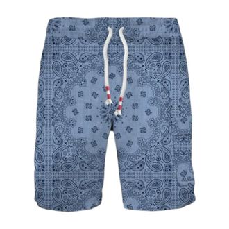 MC2 Saint Barth Marseille Chambray Bandanna Round 61 - - Swimwear - Herren - Blau - L