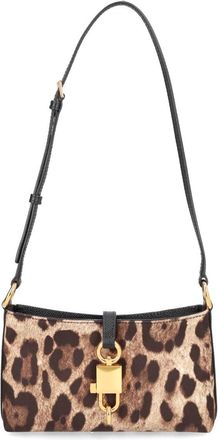 Dolce & Gabbana Womens Bag Lock Animalier Polyamide Shoulder