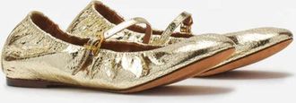 Lanvin Metallic Leather Ballet Flat - Gold