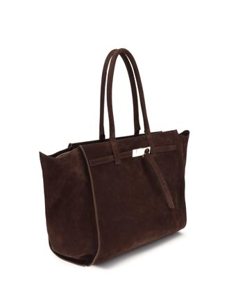 Benedetta Bruzziches Womens Mame Weekend Shoulder Bag Nabuk-Mulled Wine Calf Leather Bos Taurus Nabuk/mulled