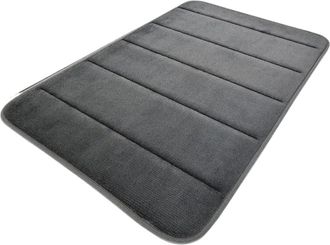 Generic Anti-Rutsch-Matte aus Korallensamt for Badezimmer, schnelle Wasseraufnahme, trockene Maschinenw&auml;sche, Toilette(Dark Gray,400MMx600MM)