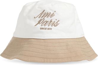 Ami unisex, Accessoires, Beige, Taille: 60 CM Chapeau avec logo brod&eacute;