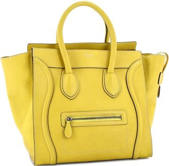 Celine Luggage Bag Grainy Leather Mini tote bag - Gelb