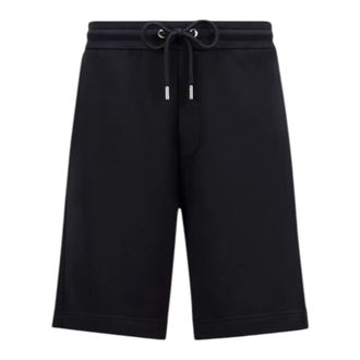 Moncler Marineblaue Baumwoll-Denim-Shorts mit Tasche - - Shorts - Herren - Blau - S
