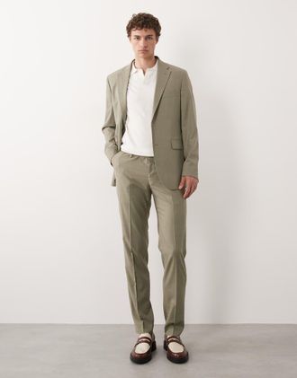 Mango Paris - Superschmale Hose in Pilzbraun, Kombiteil