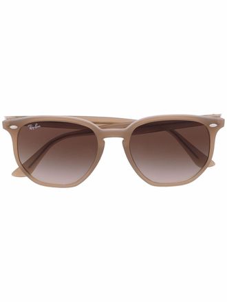 Ray-Ban lunettes de soleil &agrave; monture ronde - Marron
