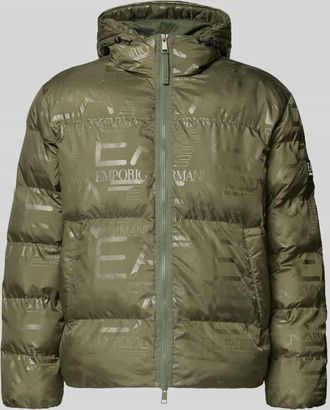 Emporio Armani Regular Fit Steppjacke mit Allover-Logo-Print Modell MOUNTAIN