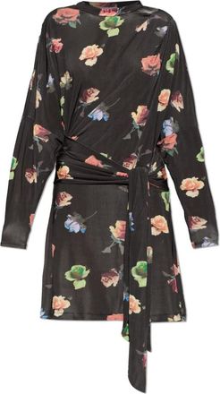 Ganni Femme, Robes, Noir, Taille: 36 FR Mini-robe &agrave; motif floral