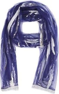 Queen Helena Foulard léger avec strass écharpe voile transparente étole élégante femme SC029, bleu, Taille unique