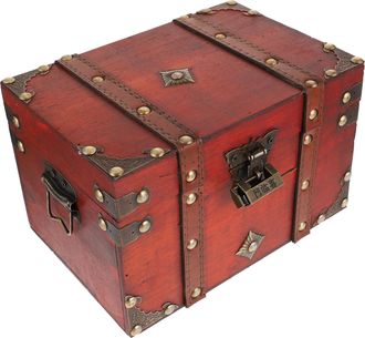 SOLUSTRE Holz Aufbewahrungsbox Vintage Schmuckbox Haushaltsbox Kleinigkeitenbox Holz Haushalts Aufbewahrungsbox Für Schmuck Und Kleinigkeiten