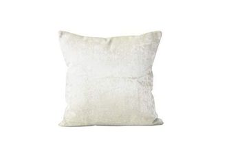 Soleil d'Ocre Samt Abdeckung von Kissen, Polyester, Ecru, 40 x 40 cm