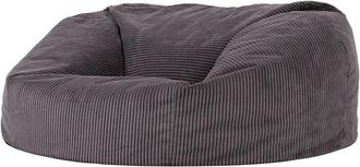 Icon Brand Icon - Pouf Canapé en Velours Côtelé Soul, xxl Pouf de Salon Deux Places Géant, 160cm x 140cm, Gris Anthracite, oeko-tex