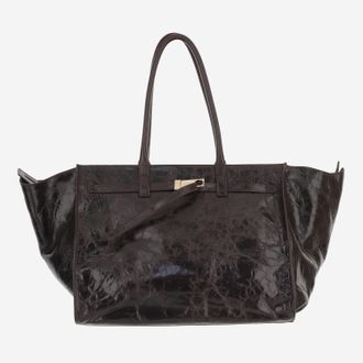 Benedetta Bruzziches Womens Weekend Leather Bag Dark Brown Shoulder