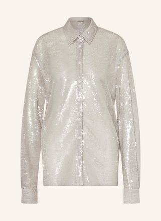 Lilienfels Lilienfels Hemdbluse Mit Pailletten grau
