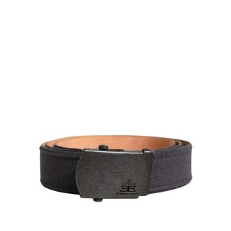Ermanno Scervino G&uuml;rtel aus Wolle und Baumwolle mit Logo-Metallschlie&szlig;e - - Accessories - Damen - Schwarzk - ONE SIZE