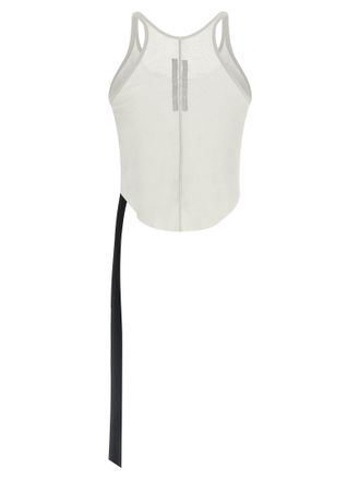Rick Owens Womens White Cotton Tank Tops