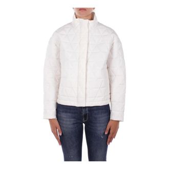 K-Way Femme, Vestes, Blanc, Taille: 42 FR Manteau &agrave; fermeture &eacute;clair avec logo avant
