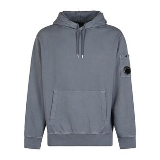 C.P. Company Kapuzenpullover aus geb&uuml;rstetem und geschmirgeltem Diagonalfleece - - Sweatshirts & Hoodies - Herren - Blau - M