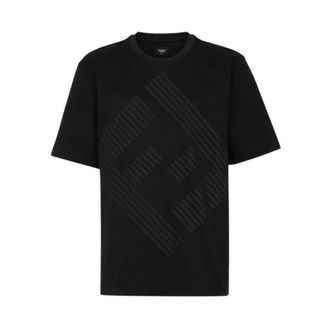 Fendi Shadow Motiv T-Shirt - - Tops - Herren - Schwarzk - L