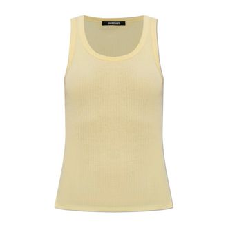 Jacquemus Femme, Tops, Jaune, Taille: 36 FR Rond Carr&eacute; Tank Top