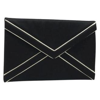 Saint Laurent Pochette en satin Pre-owned - Femme - Pre-owned - Noir - Taille: ONE Size