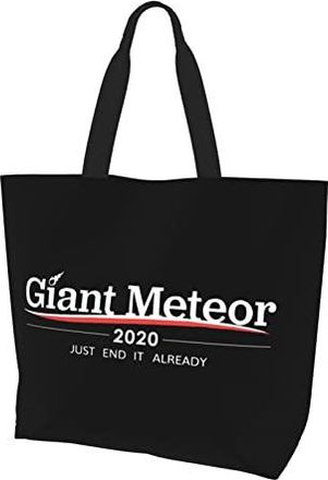 AOOEDM Giant Meteor 2020 Sac &agrave; provisions r&eacute;utilisable en toile pour femme