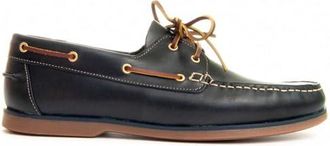 Purapiel Nautis 89132 Chaussures nautiques d&eacute;contract&eacute;es en cuir pour homme, bleu, 42 EU