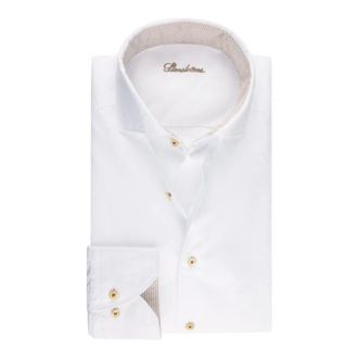 Stenstr&ouml;ms Homme, Chemises, Blanc, Taille: XL Chemise Slimline en Twill avec D&eacute;tails Contrast&eacute;s