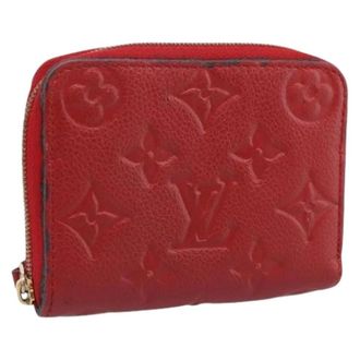 Louis Vuitton Portefeuille zipp&eacute; doccasion - Femme - Pre-owned - Rouge - Taille: ONE Size