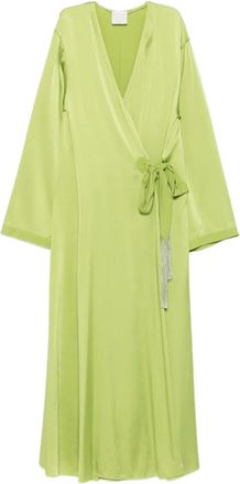Forte_Forte robe mi-longue &agrave; col v - Vert
