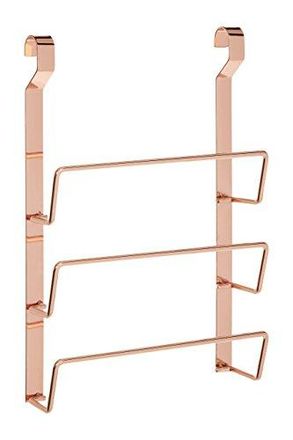 Premier Housewares SORELLO Aufhängen Pfanne Deckel Rack, Guaseisen, Rose Gold, 7 x 24 x 36 cm