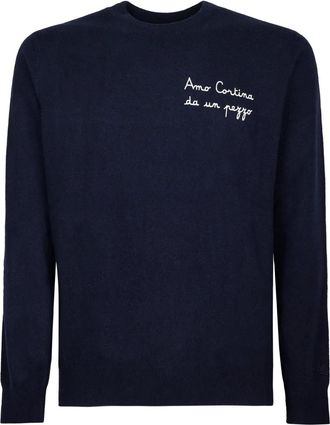 MC2 Saint Barth pull à broderies - Bleu