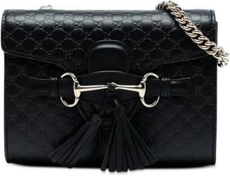 Gucci Hobo Bags - Mini Microguccissima Emily Crossbody - Gr. unisize - in Schwarz - für Damen