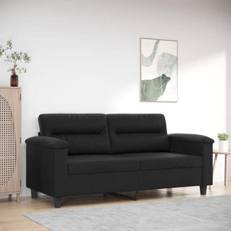 vidaXL Vidaxl - Canap&eacute; &agrave; 2 places Noir 140 cm Similicuir