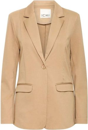 Ichi Ichi, Femme, Vestes, Beige, Taille: 40 FR Ihkate SUS Long Blazer