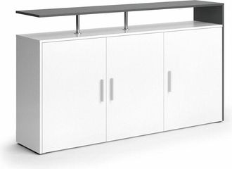 Vicco Kommode Amato, Weiß/Anthrazit, 160 x 91.6 cm, Vicco