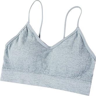 Generic Soutien-gorge 2026 pour femme - Couleur unie - Tube de fil - Sangle de poitrine, gris, M