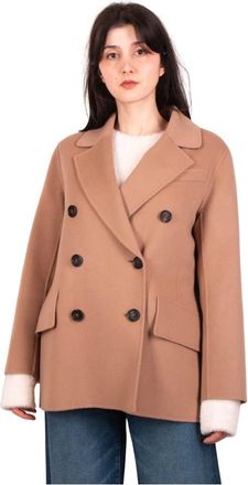 Max Mara Femme, Vestes, Beige, Taille: 36 FR Lukas Double-breasted Blazer