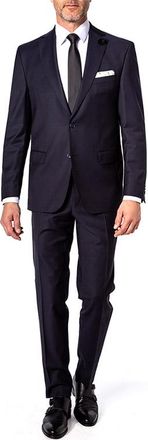 Carl Gross Carl Gross Herren Anzug blau Schurwolle
