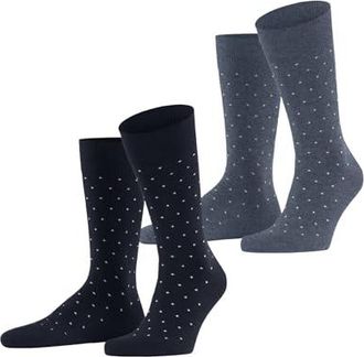 Esprit Fine Dot Multipack M So coton fantaisie lot de 2 paires, Chaussettes Homme, Bleu Blue Mix 0020, 43-46