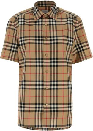 Burberry Homme, Chemises, Multicolore, Taille: S Chemise en popeline brod&eacute;e