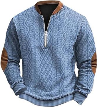 Generic Col en V Homme Pull Homme en V Pull Bleu Marine Homme Pull Col Fermeture Eclair Homme Pull Gris Homme Pull Homme Vert Sapin Pull Homme Col Chemise Swe