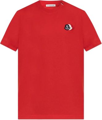 Moncler Homme, Tops, Rouge, Taille: XL T-Chemises