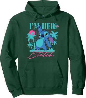 Disney Stitch Retro 90s Couples Matching Im Her Stitch Pullover Hoodie
